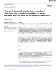 ‘Trips are the thing we all remember from our school days’: The ...