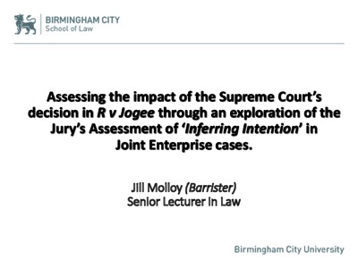 Assessing the impact of the Supreme Court’s decision in R v Jogee ...